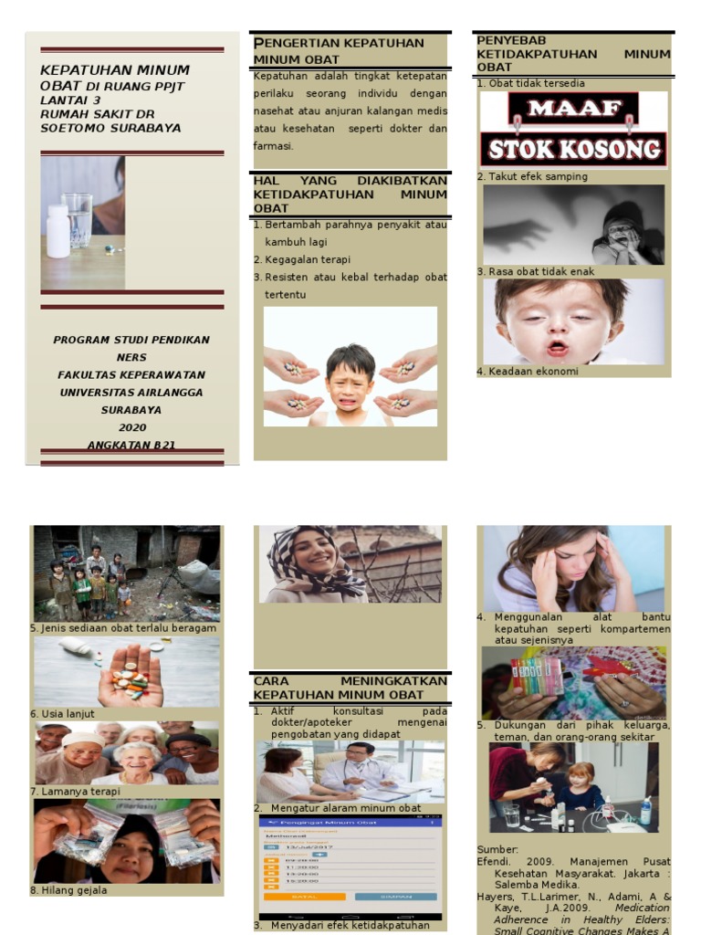 Leaflet Kepatuhan Minum Obat Fix | PDF | Pengembangan Diri
