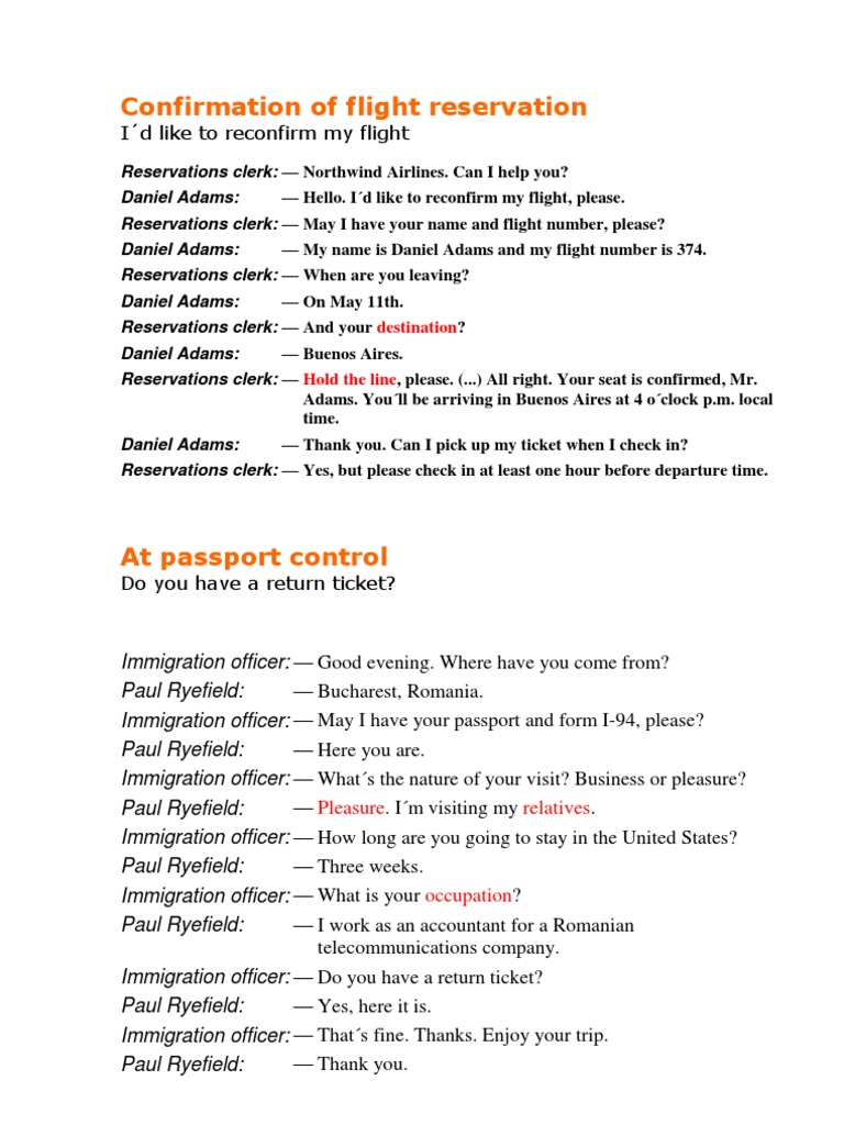 Confirmation of Flight Reservation | PDF