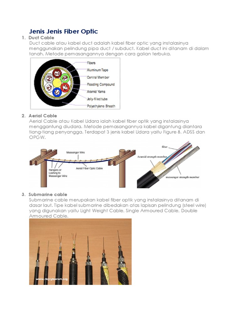 Jenis Jenis Fiber Optic | PDF