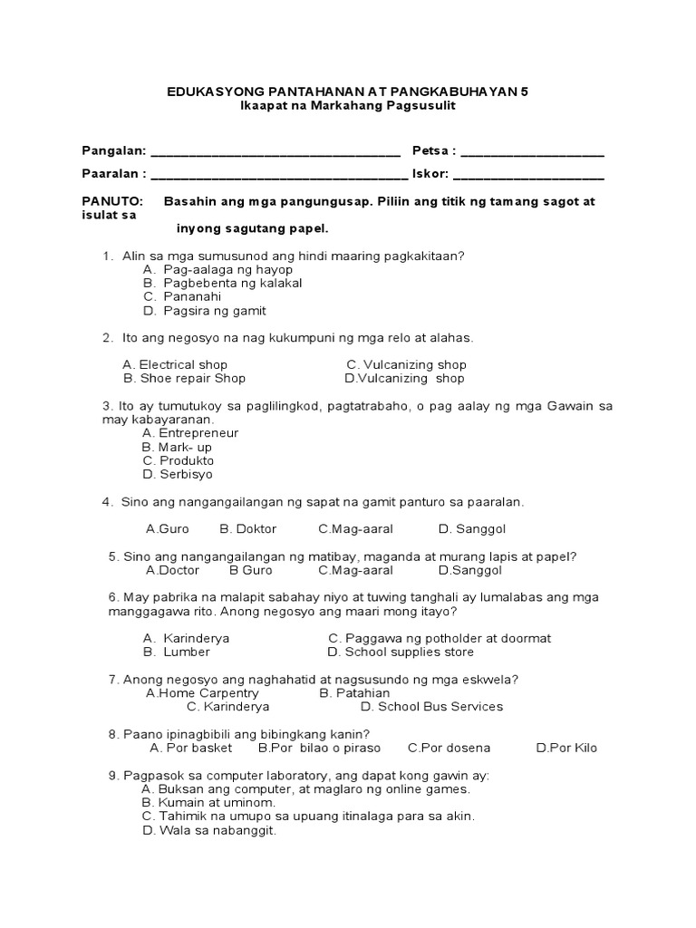 PT Epp-Ict-5 Q1 | PDF