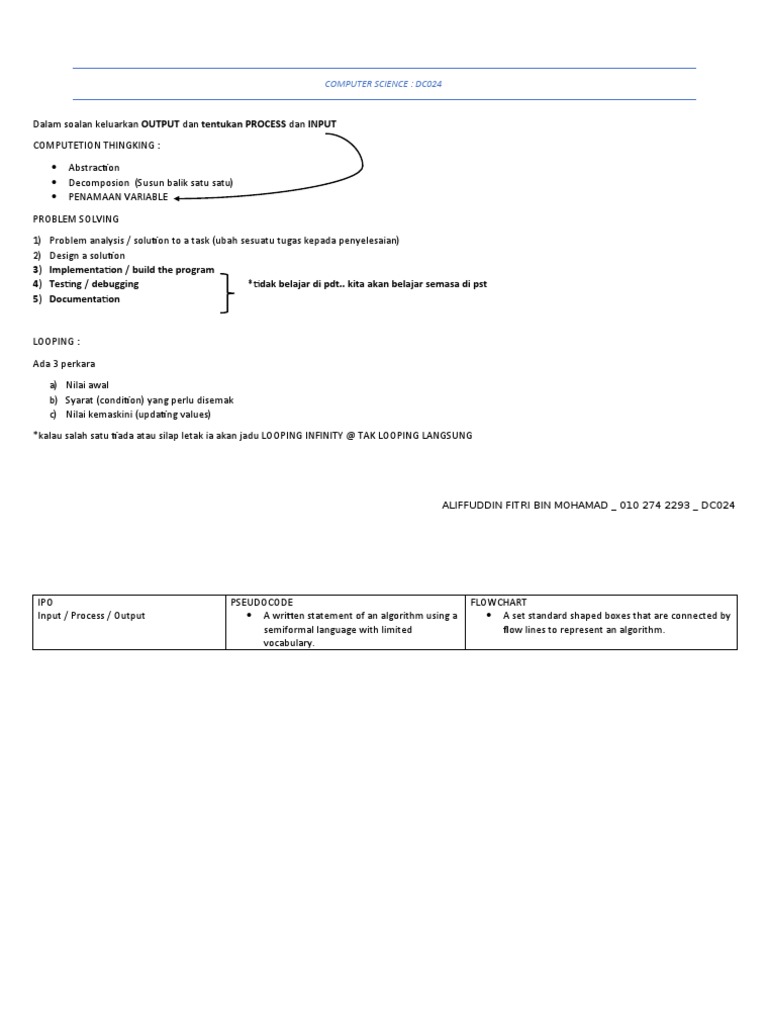 Alif SC Comp Notes | PDF | Algorithms | Fee