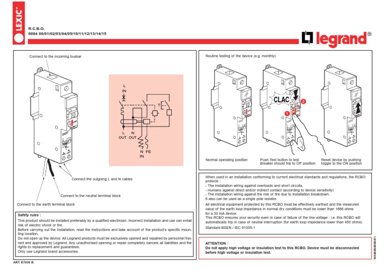 RCBO Installation Guide | PDF | Components | Electrical Components