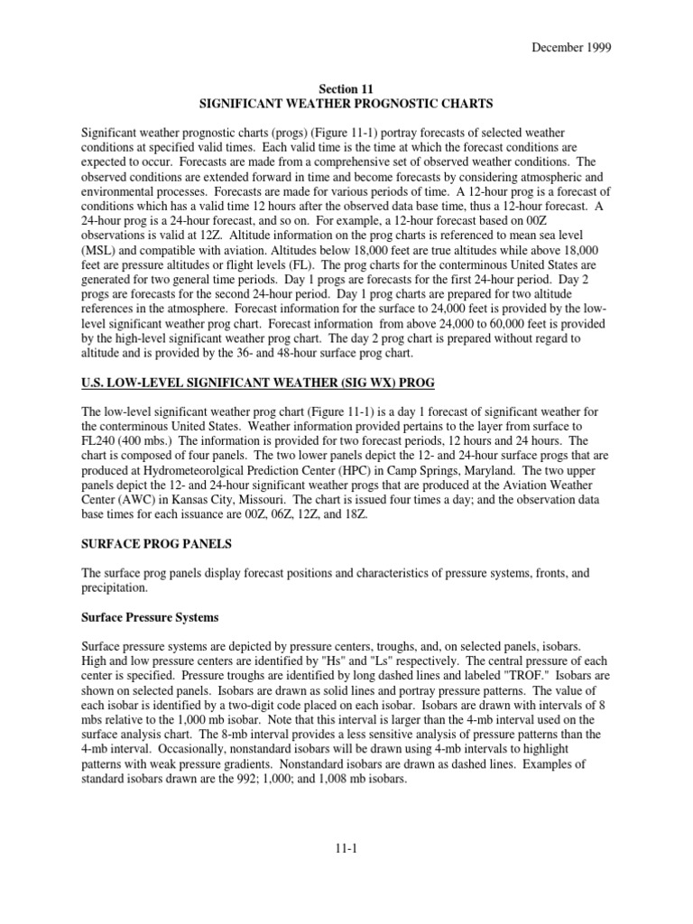 Sig Prog Charts | Download Free PDF | Weather Forecasting | Precipitation