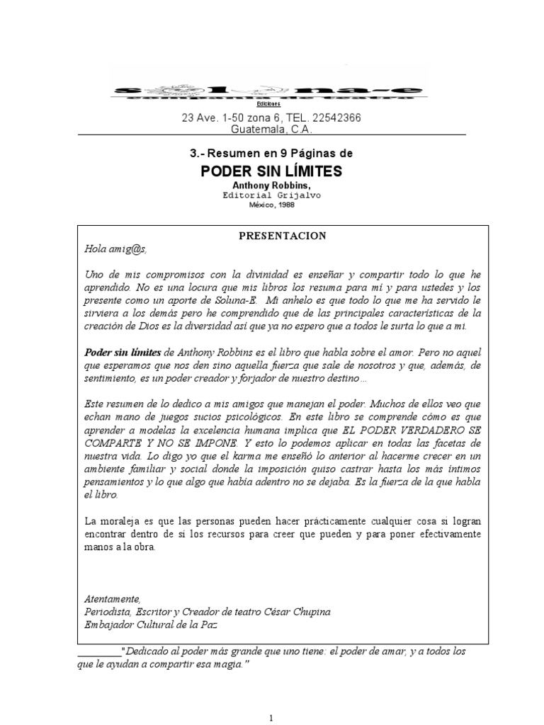 Poder Sin Limites | PDF | Experiencia | Vida