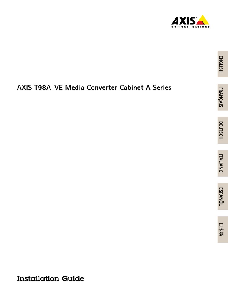 AXIS T98A-VE Media Converter Cabinet A Series: Installation Guide | PDF ...