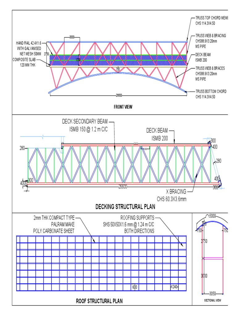 Deck Beam ISMB 200 Deck Secondary Beam ISMB 150 at 1.2 M C/C: Decking ...