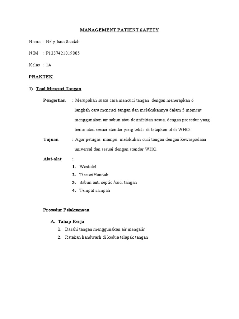 (Tool Cuci Tangan Dan APD) MPS | PDF