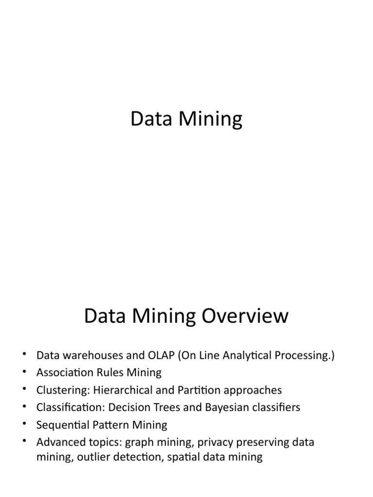 Lecture 1 | PDF | Data Mining | Cluster Analysis