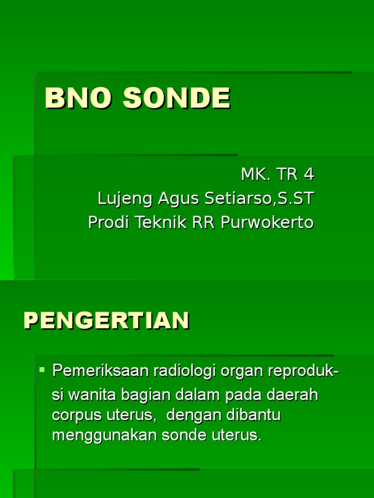 Bno Sonde. | PDF