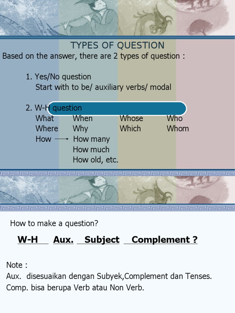 Types of Questions Explained | PDF | Linguistic Morphology | Language ...