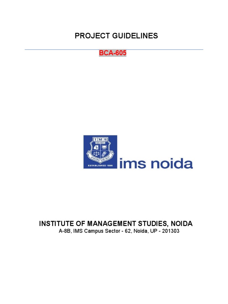 Complete BCA Major Project Performa | PDF | Feasibility Study | Database Design