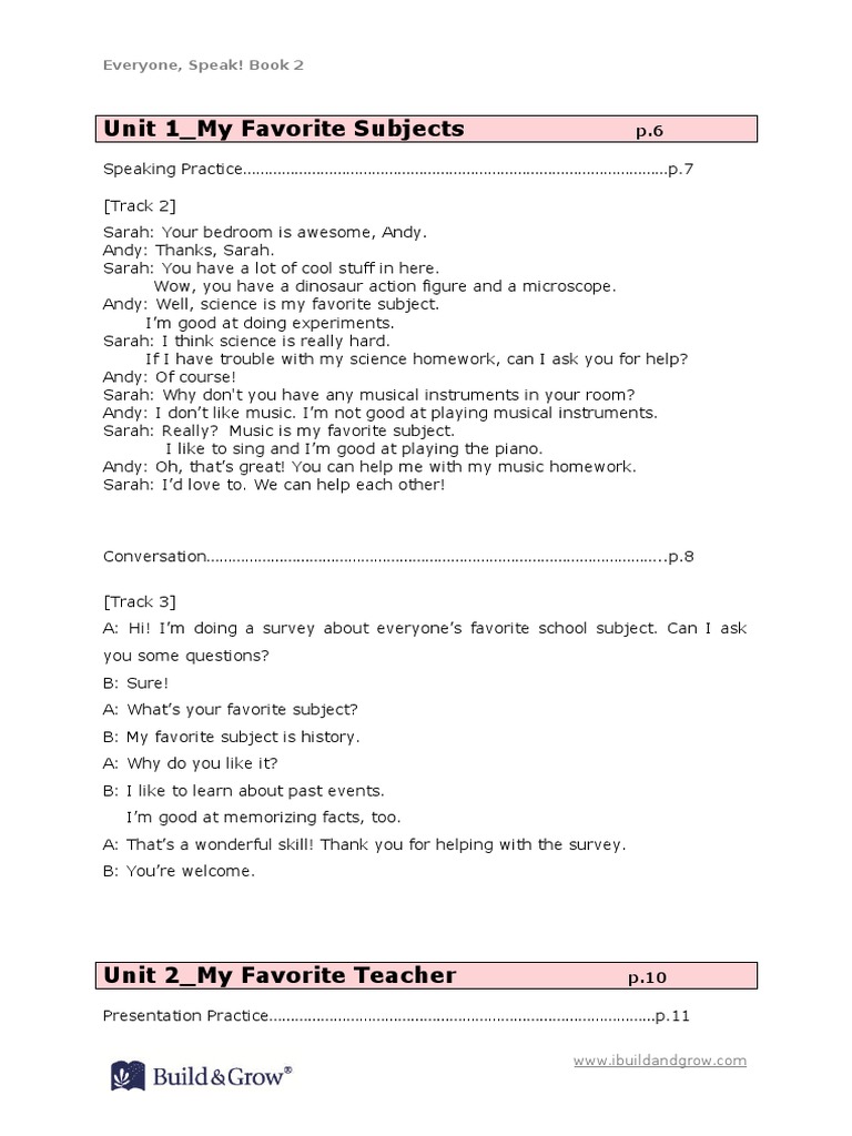 Everyone, Speak! 2 - Audio Script | PDF