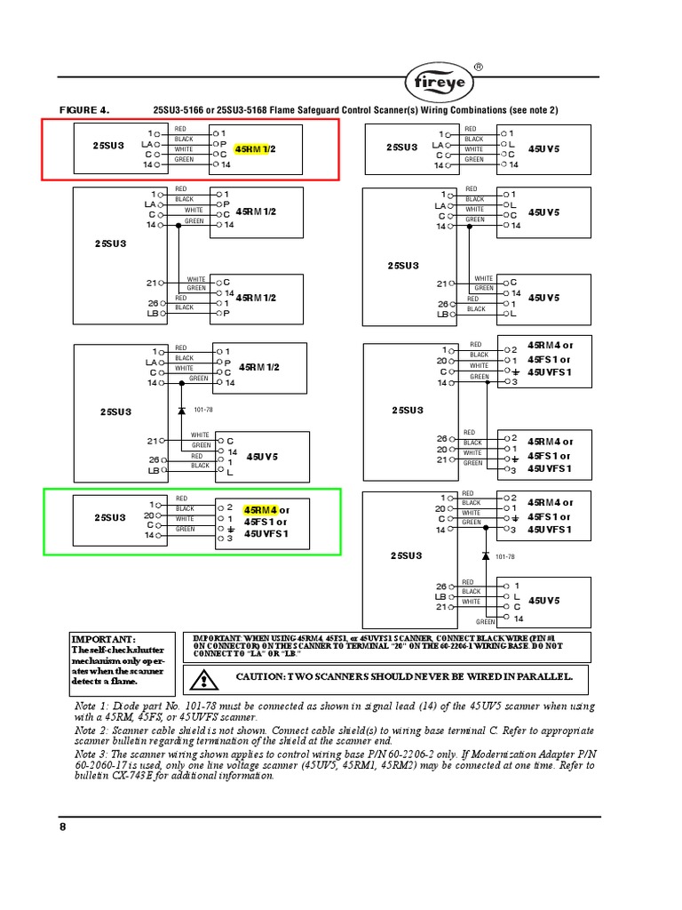Cablage Fireye | PDF | Electrical Wiring | Electrical Connector