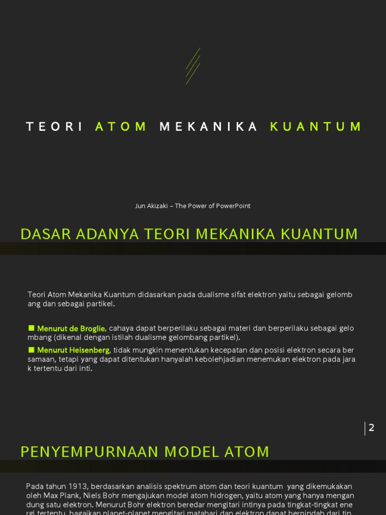 Teori Atom Mekanika Kuantum | PDF