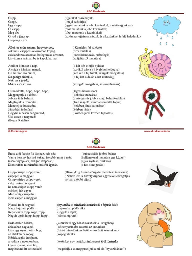 Mozgasos Tavaszi Versek | PDF