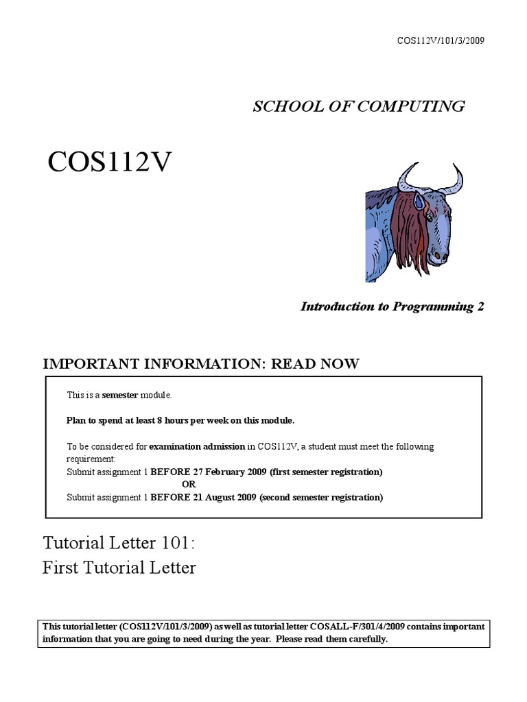 Cos1512 C112e101-09 | PDF | Integer (Computer Science) | Pointer (Computer Programming)