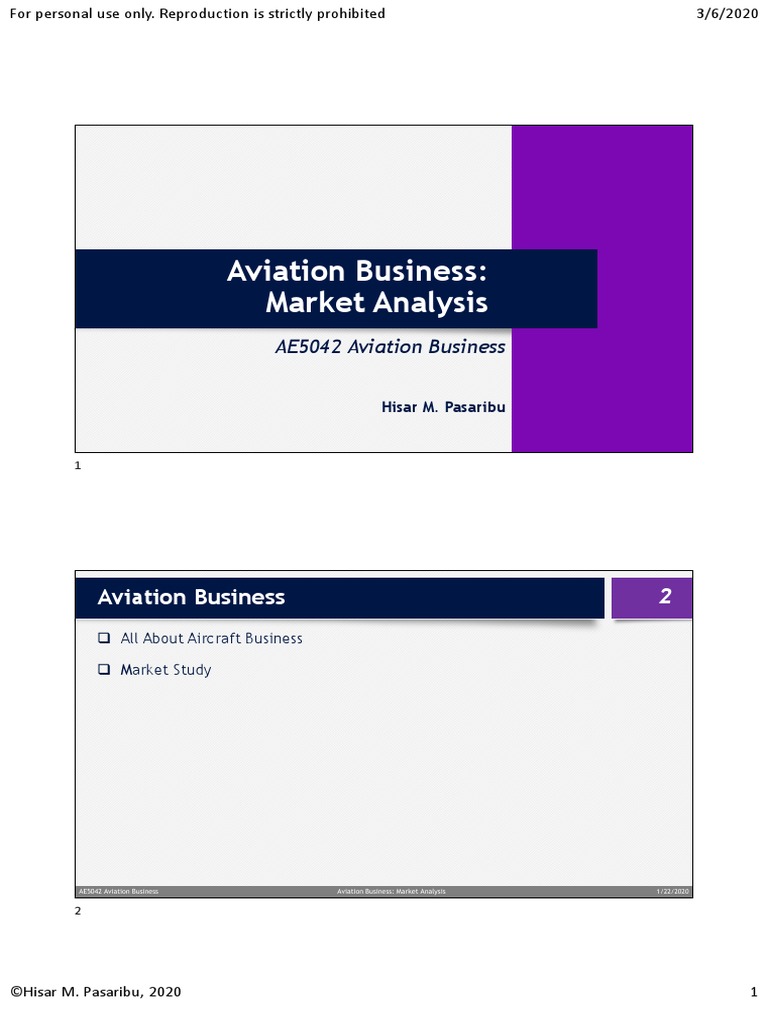 Aviation Business | Download Free PDF | Forecasting | Market Analysis