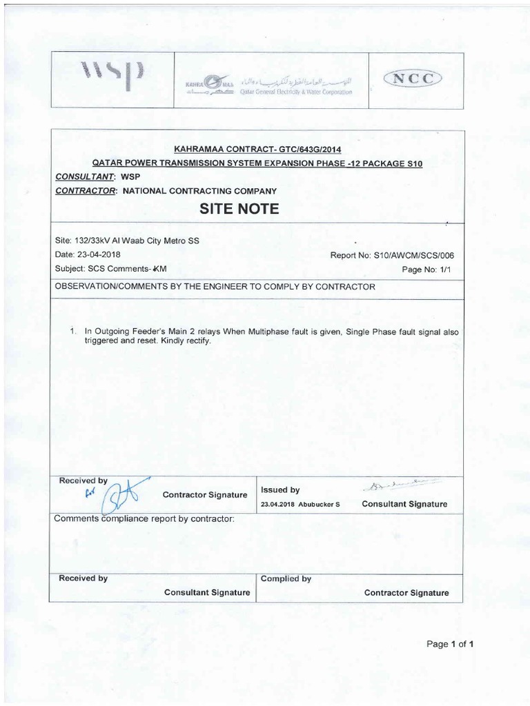 SCS Site Note - 006 | PDF