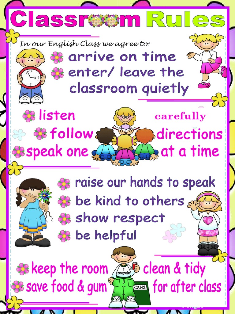 Classrom Rules KL 3 | PDF