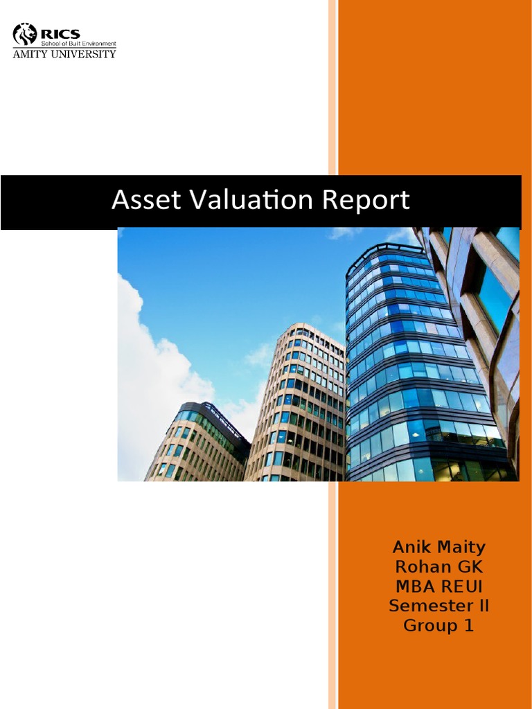 Asset Valuation Report | PDF | Real Estate Appraisal | Valuation (Finance)