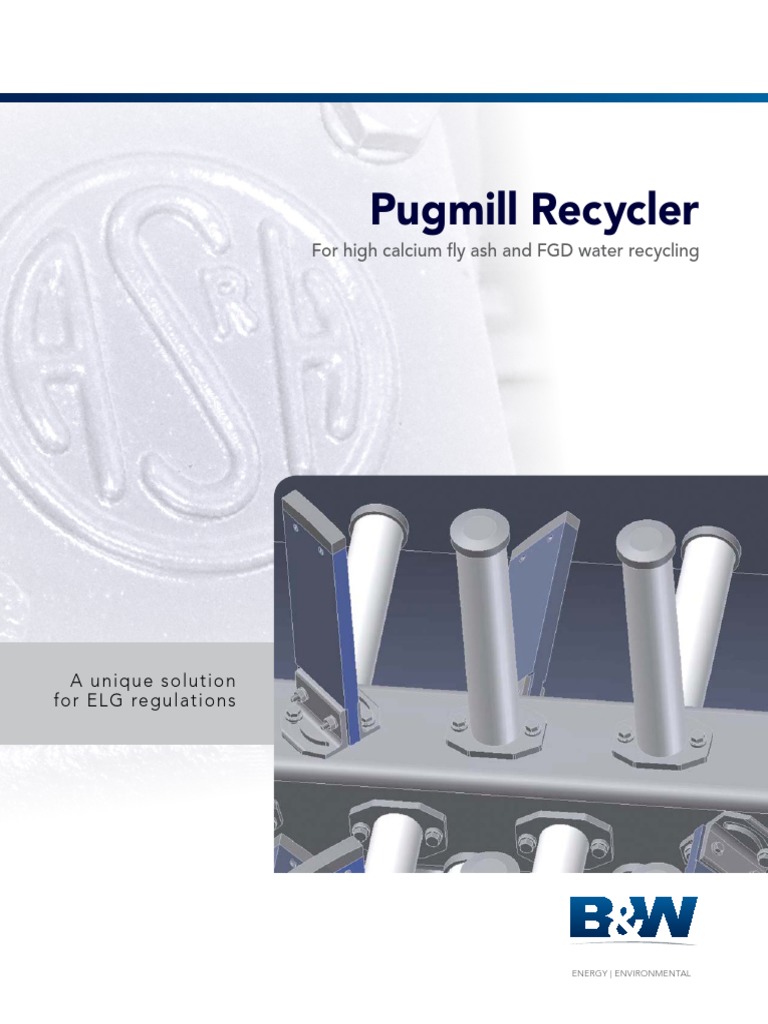 Pugmill Recycler: For High Calcium Fly Ash and FGD Water Recycling ...