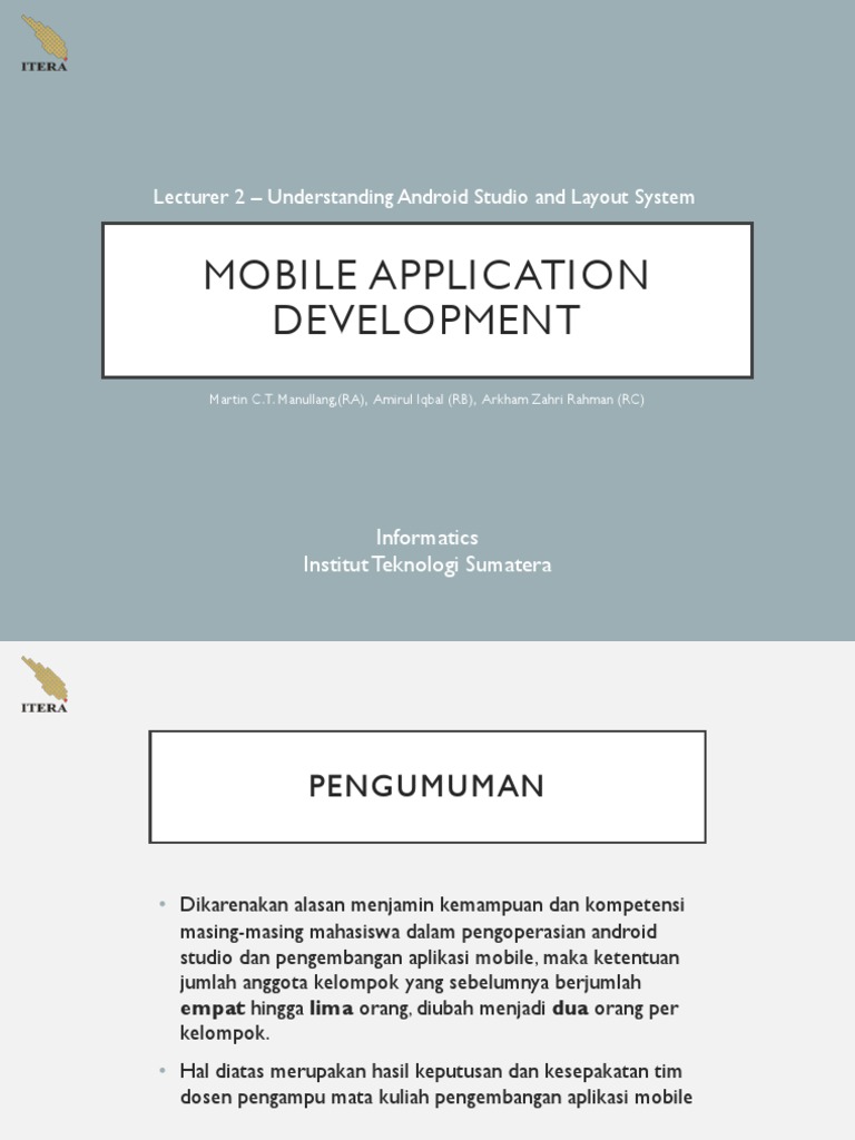 Android Studio & Android UI System | PDF | Eclipse (Software) | Java (Programming Language)