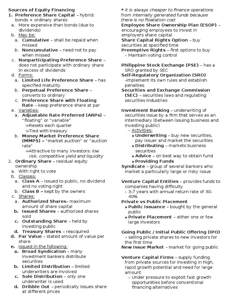Chapter 12. Long Term Equity Financing | PDF | Preferred Stock ...