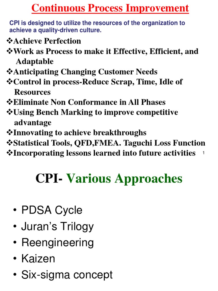 Continuous Process Improvement Methods CPI | Download Free PDF | Business Process | Systems ...