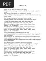 Taylor Swift Lyrics - Shake It Off | PDF | Songs Written | Pop Songs