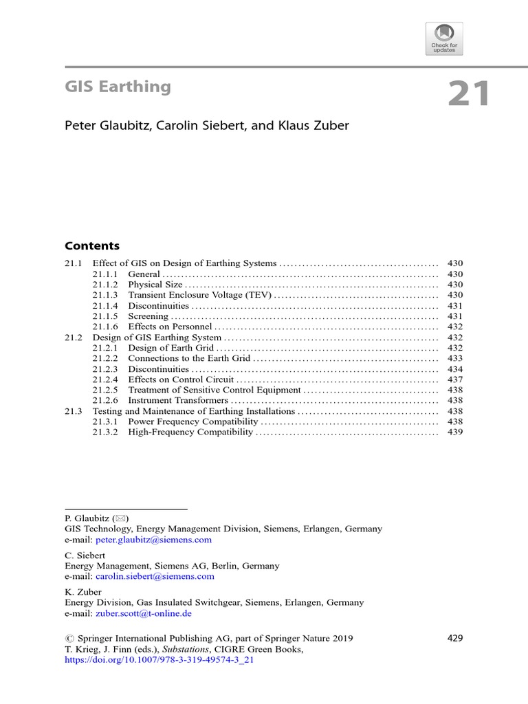 21 - GIS Earthing PDF | Download Free PDF | Transformer | Electrical ...