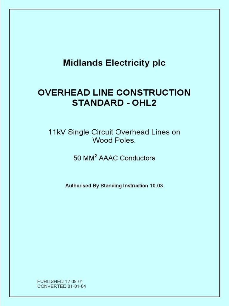11kV Overhead Line Construction Guide | PDF | Insulator (Electricity ...