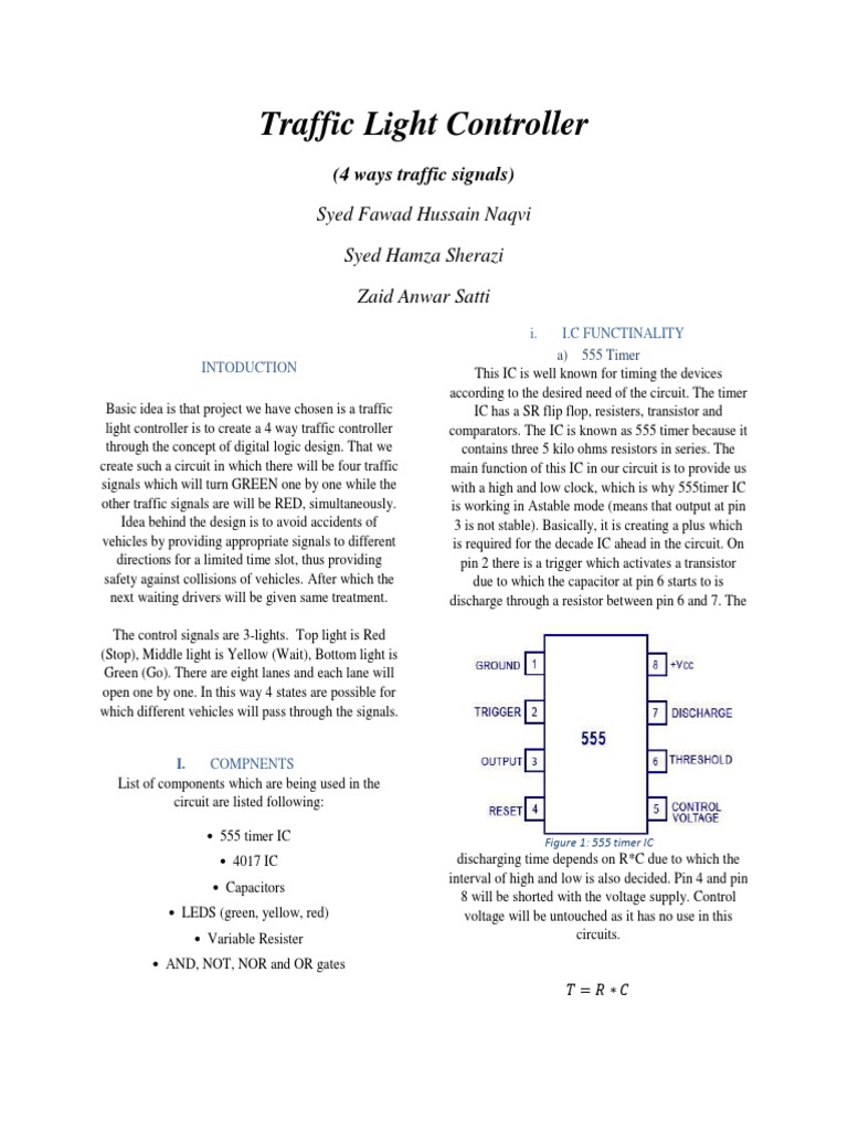 AL Traffic Light Four Way PDF | PDF | Logic Gate | Electronic Circuits