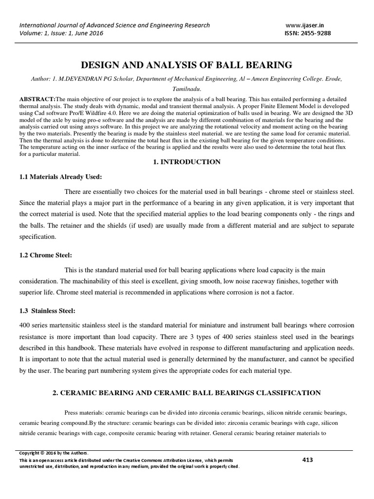 47.design and Analysis of Bearings | PDF | Bearing (Mechanical) | Ceramics