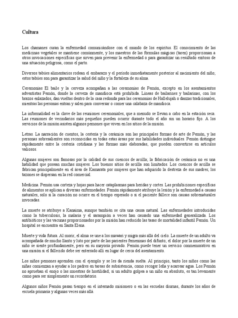 Cultura de Los Indios Pemones | PDF | Matrimonio | Divorcio