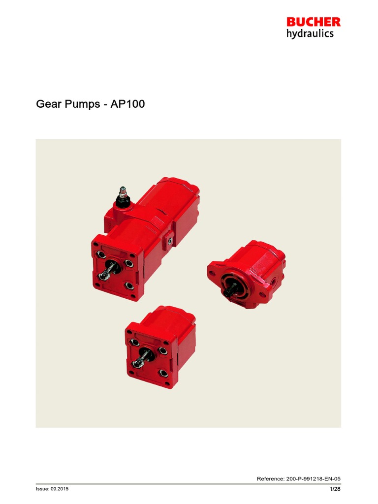 Gear Pumps - AP100: Issue: 09.2015 | PDF | Pump | Filtration