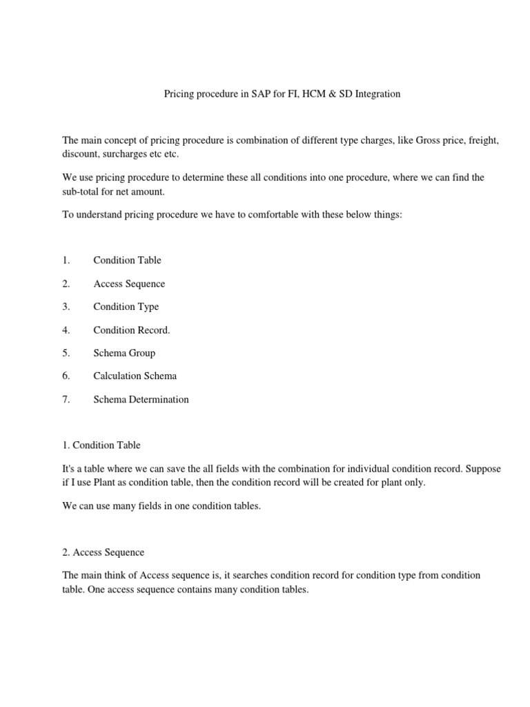 SAP MM Pricing Procedure-New PDF | PDF | Pricing | Xml Schema SAP MM Pricing Procedure-New PDF | PDF | Pricing | Xml Schema