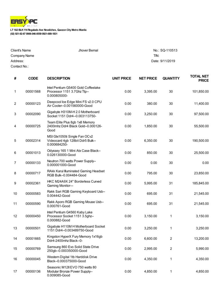 Providing Accurate Computer Configurations and Pricing for Customers ...