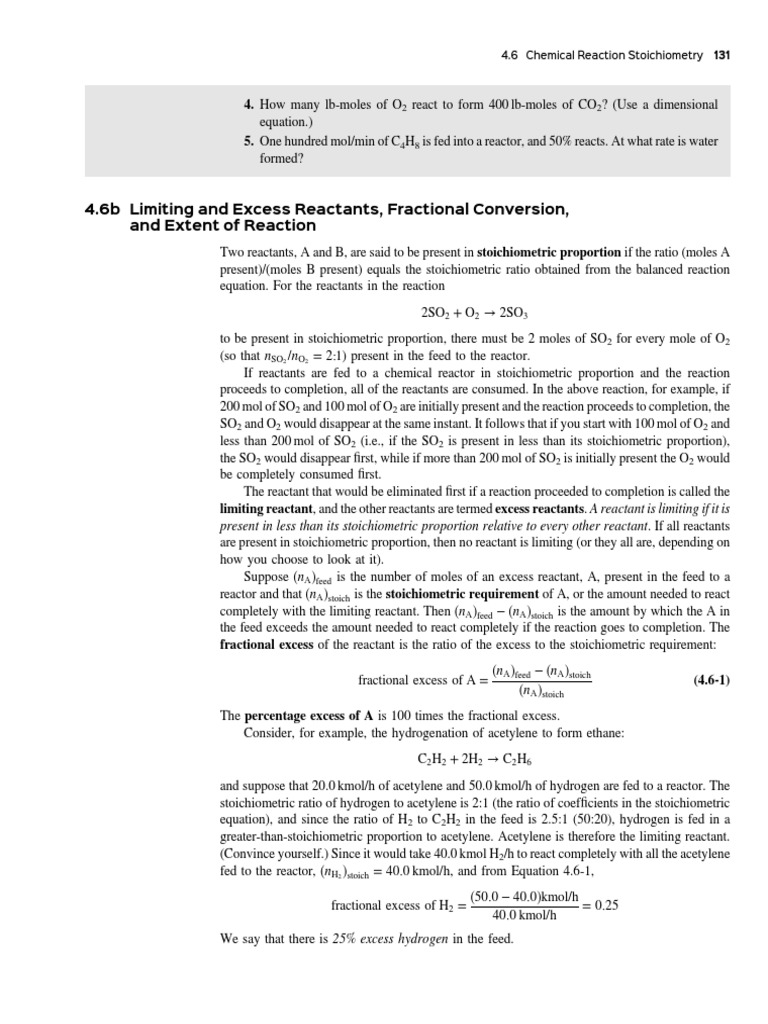 Chemical Reaction Stoichiometry Explained | PDF | Stoichiometry | Mole ...