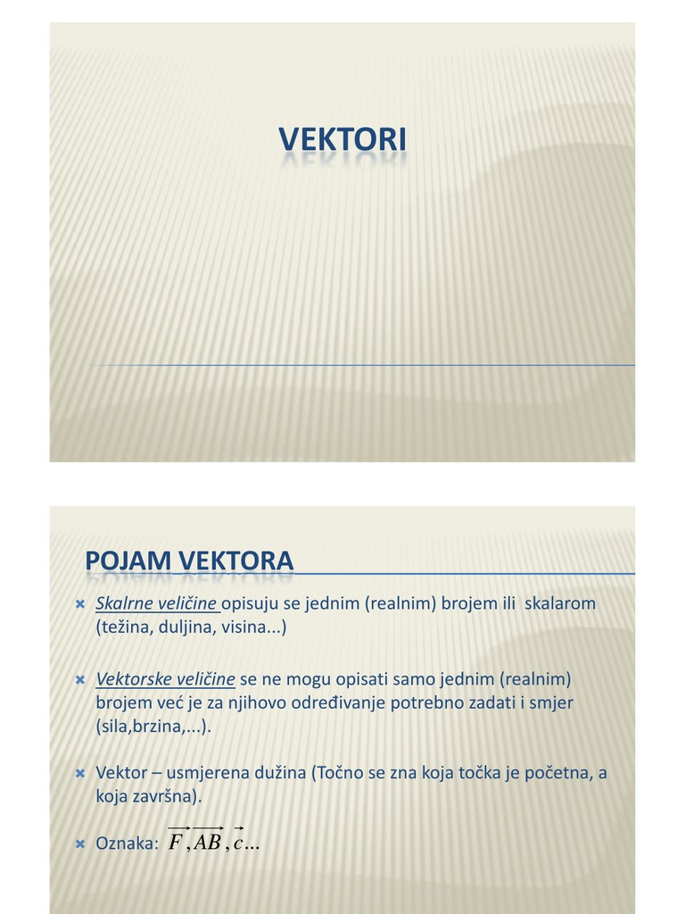 Vektori | PDF