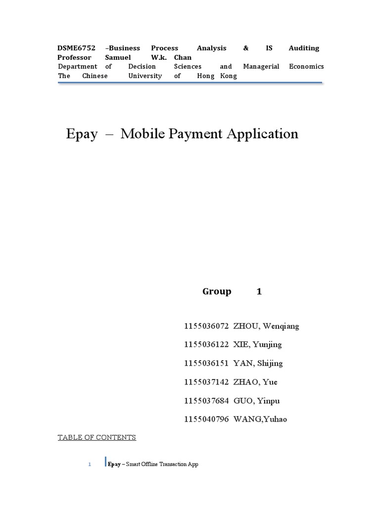 Epay - Mobile Payment Application | PDF | Android (Operating System) | Ios
