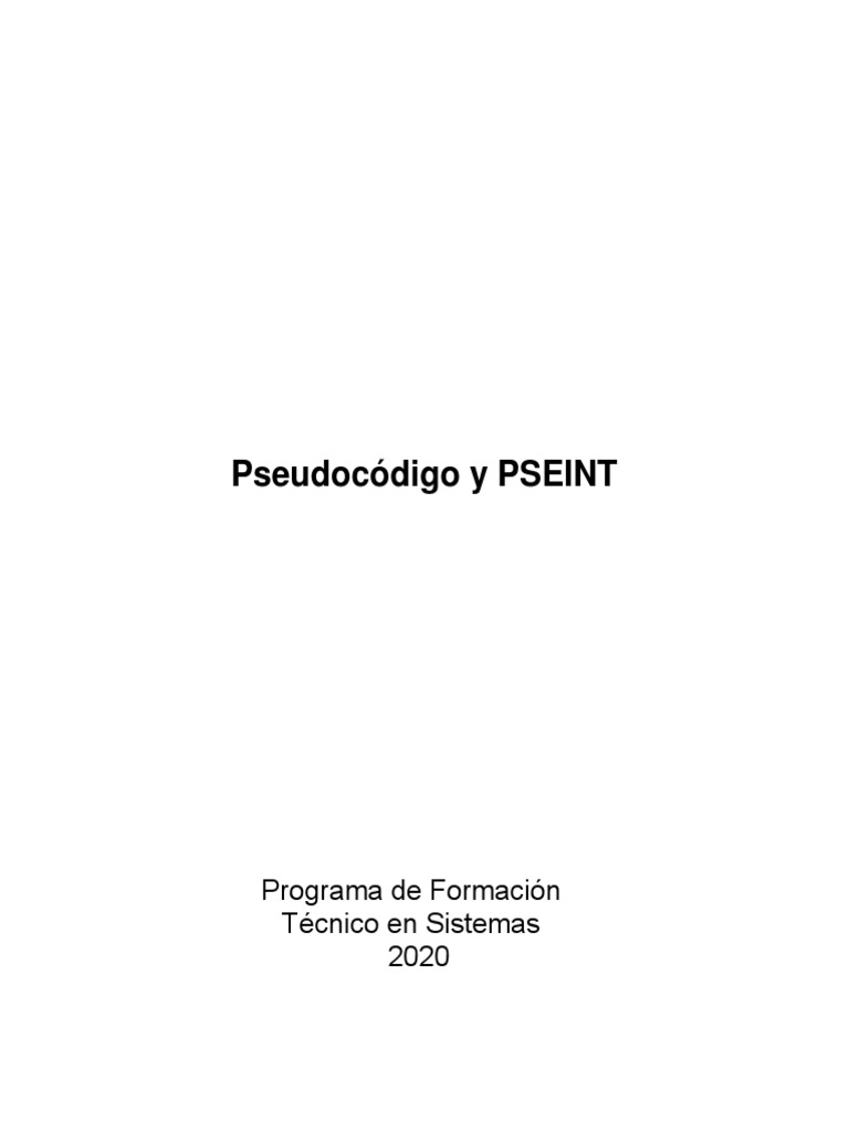Manual de Usuario Pseint PDF | PDF | Algoritmos | Programación de computadoras