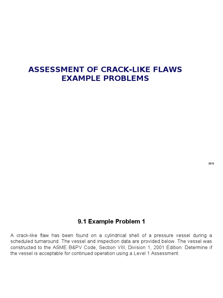 Assessment of Crack-Like Flaws | PDF | Strength Of Materials | Fracture