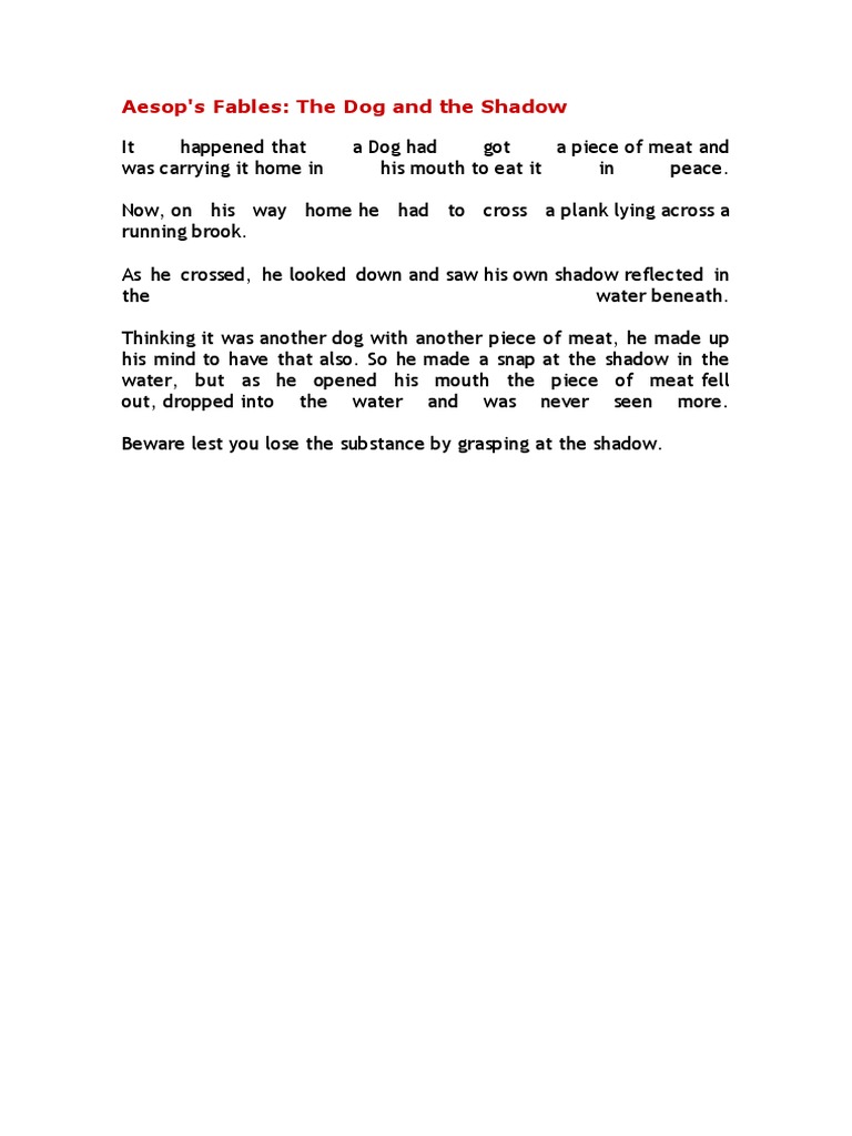 The Dog and The Shadow | PDF