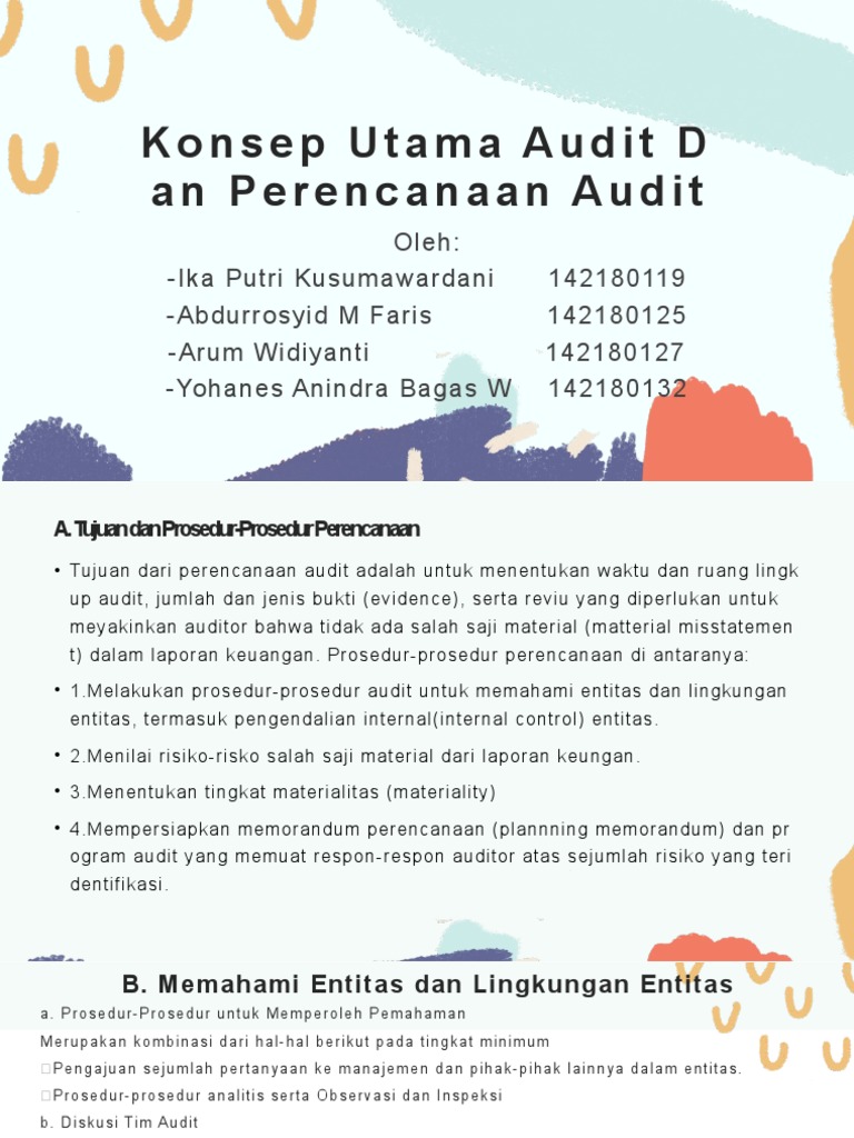 Konsep Utama Audit Dan Perencanaan Audit | PDF | Bisnis | Pengelolaan ...