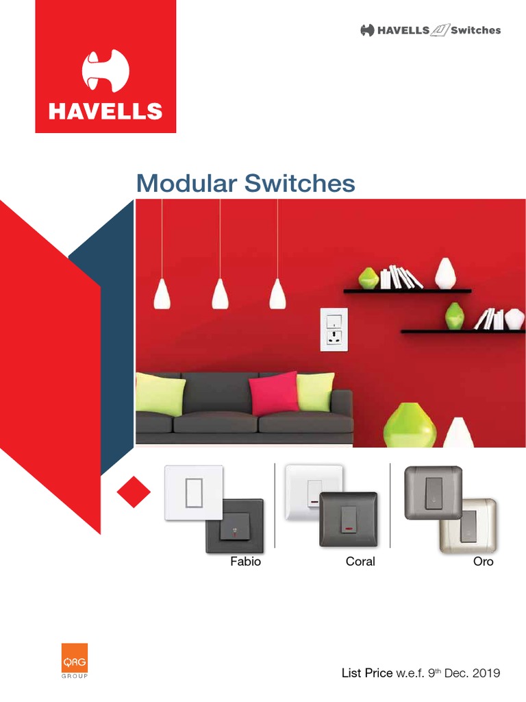 Havells Switches | PDF | Electronics | Manufactured Goods