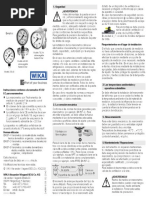 Manual de Operacion y Mantenimiento Manometros | PDF | Medida de ...
