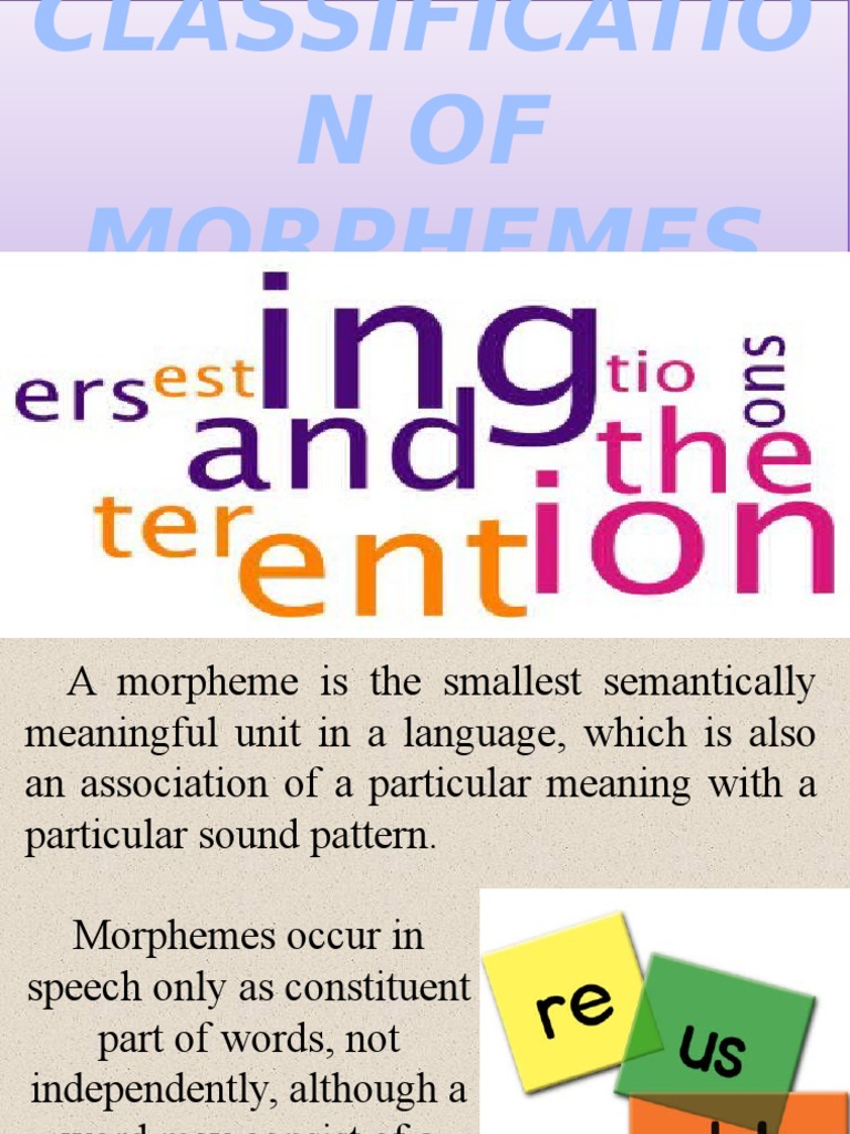 Classification of Morphemes | PDF | Word | Morphology