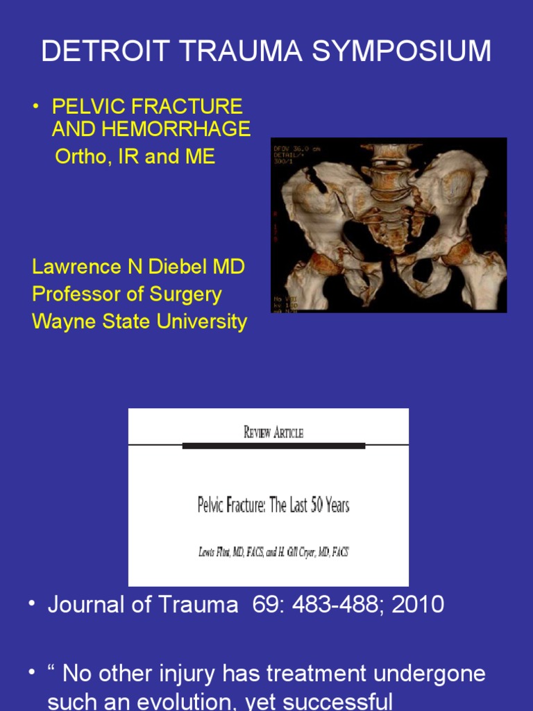 Pelvic Fractures and Hemorrhage DR Diebel | PDF | Pelvis | Bleeding