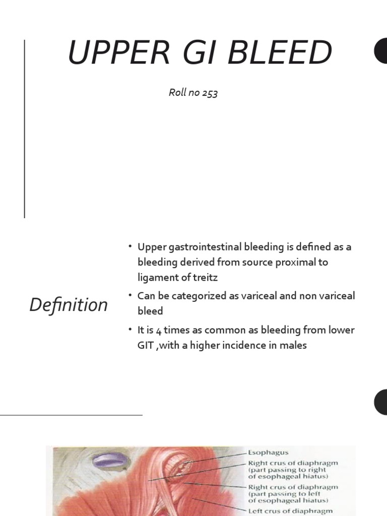 Upper Gi Bleed | PDF | Gastroenterology | Diseases And Disorders