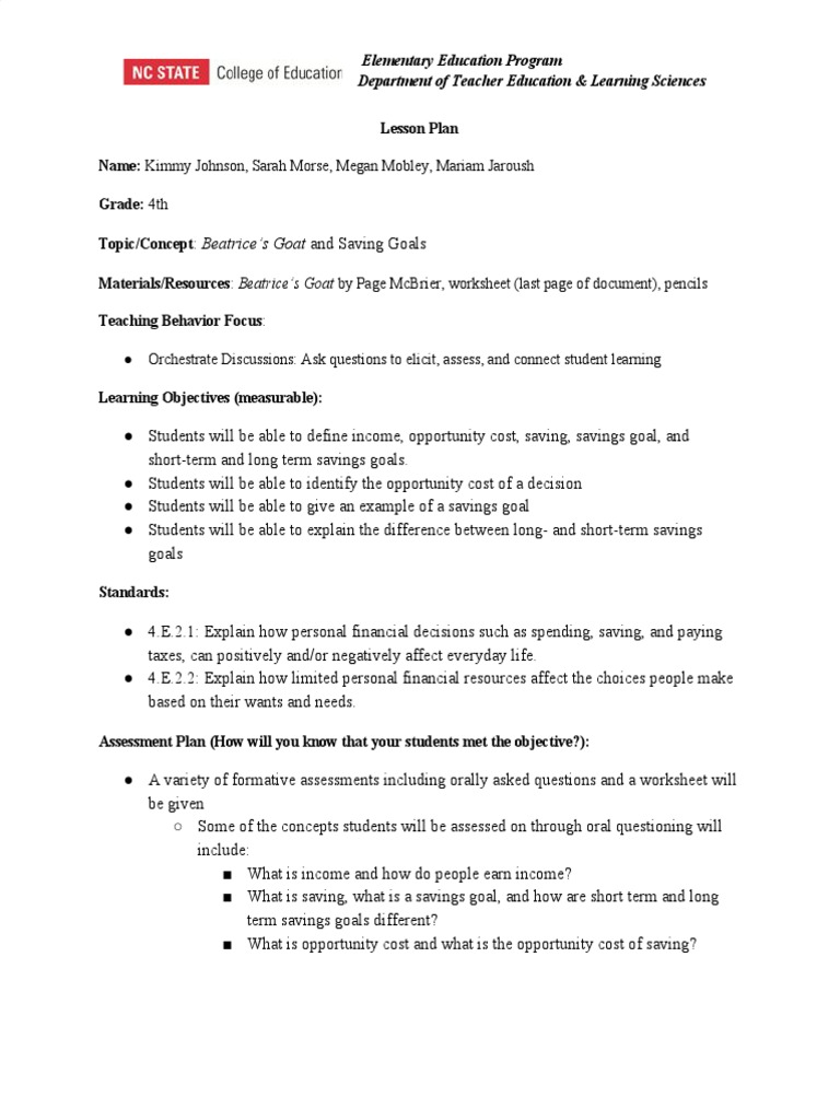 Lesson Plan For Ss | PDF | Lesson Plan | Question